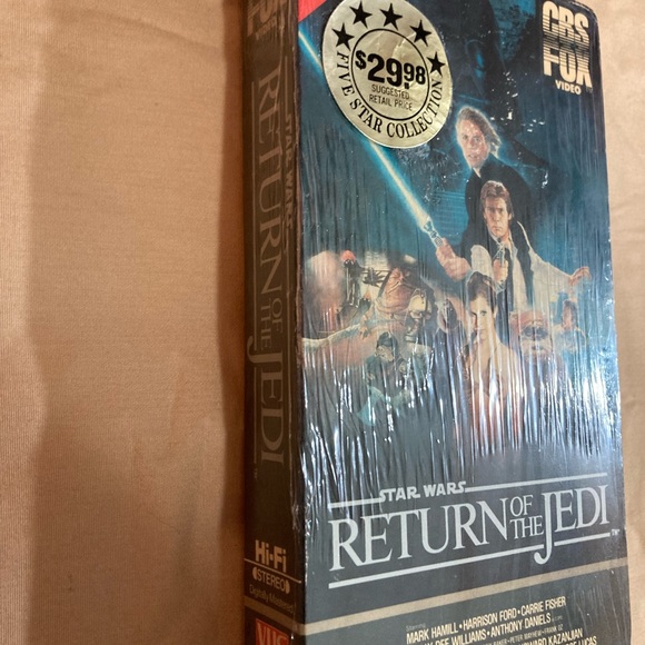 cbs/fox | Other | Star Wars Cbs Fox Return Of The Jedi Sealed Vhs Red ...